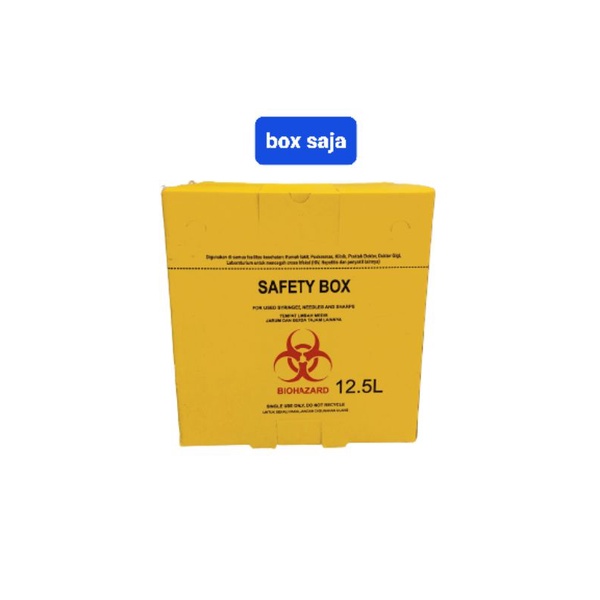 Jual Safety box medis 12.5 liter tempat limbah medis warna kuning box ...