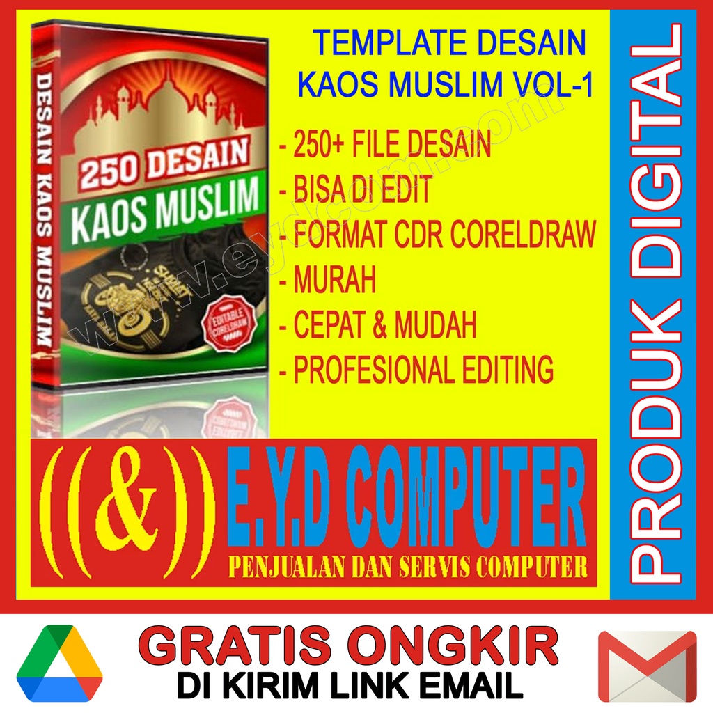 Jual DESAIN KAOS MUSLIM KOLEKSI TEMPLATE DESIGN GRAFIS T-SHIRT USAHA ...