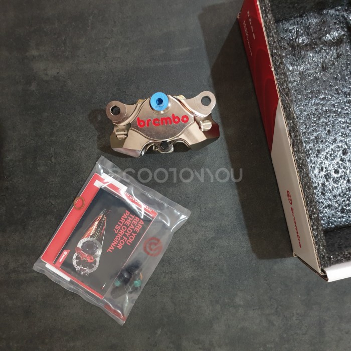 Jual KALIPER BREMBO 2 PISTON | NICKEL CHROME CNC ALL MODERN VESPA | Shopee Indonesia