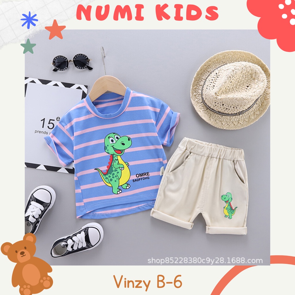 Jual (VINZY B-6) Setelan Kaos Celana Bayi Anak Laki Laki Import Premium Korea Motif Dinosaurus 1 ...