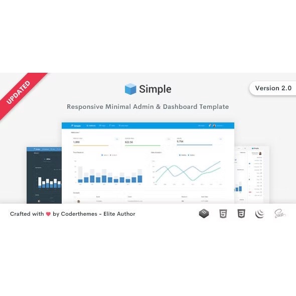 Jual SimpleAdmin - Minimal Admin & Dashboard Template | Shopee Indonesia