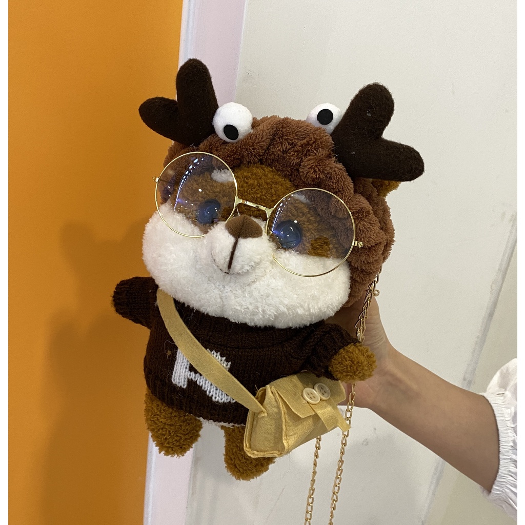 Jual (COD) Tas boneka free kacamata bando selempang wanita Iucu Fashion ...