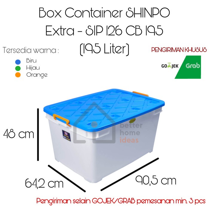 Jual Box Container SHINPO Extra - SIP 126 CB 195 (195 Liter) | Shopee ...