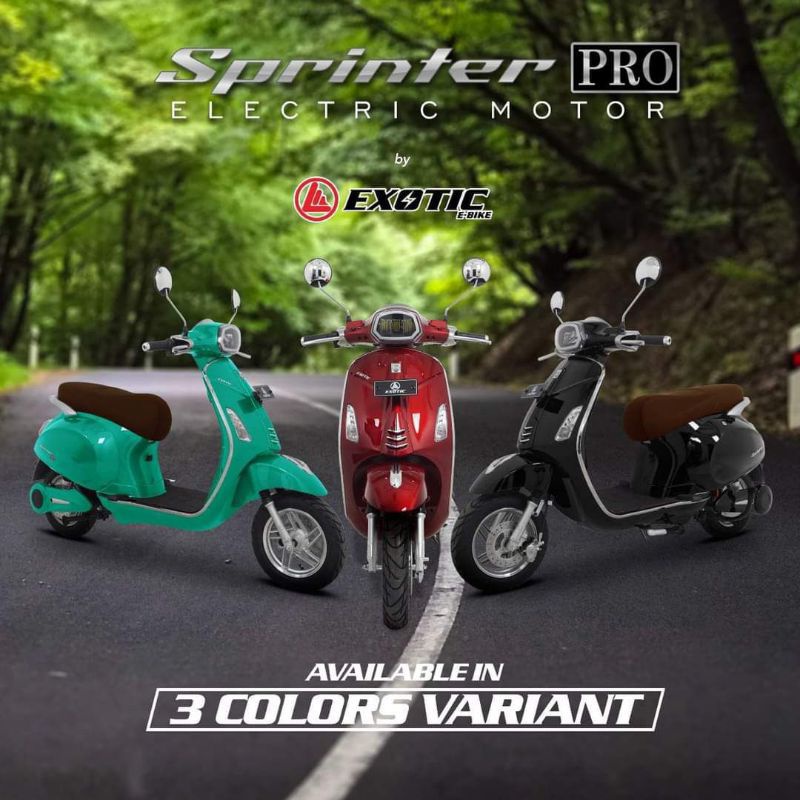 Jual SEPEDA MOTOR LISTRIK EXOTIC SPRINTER PRO 1200W 60V 20.2AH FREE ...