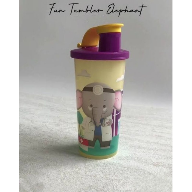 Jual Botol Minum Anak Fun Tumbler Elephant Tupperware (1 pcs) | Shopee ...