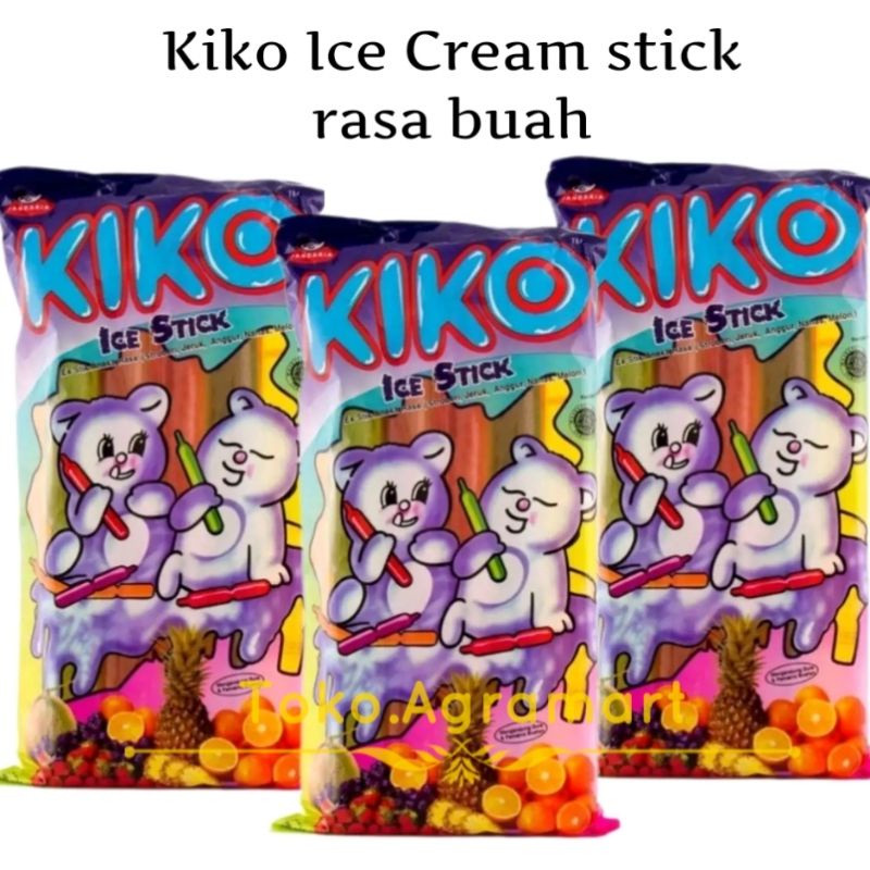 Jual Kiko ice cream Stick rasa buah Pack isi 10 es krim es bonbon ...
