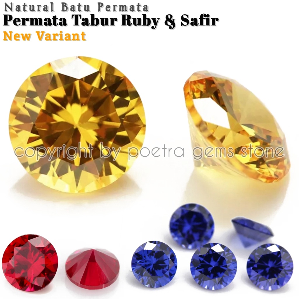 Jual Natural Batu Permata Tabur Red Ruby Safir Shappire Corundum ...