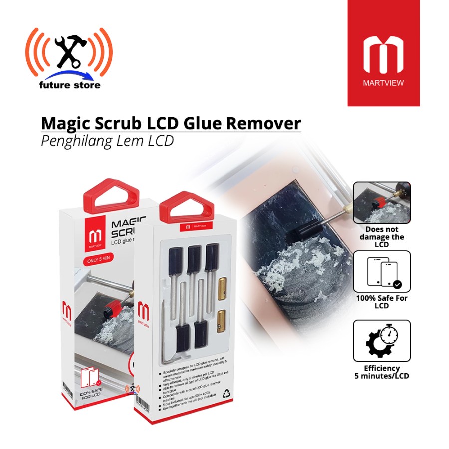 Jual MARTVIEW Magic Scrub LCD Glue Remover - Alat Pengulit Lem LCD ...