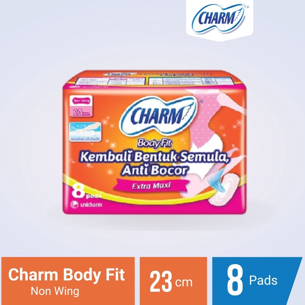 Jual Charm Extra Maxi 8pads 23cm | Shopee Indonesia