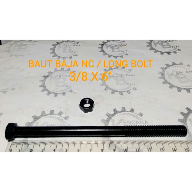 Jual BAUT BAJA UNC 3/8 X 6 / BAUT BAJA NC 3/8 X 6 / LONG BOLT PANJANG 15 CM KUNCI 14 M14 ...