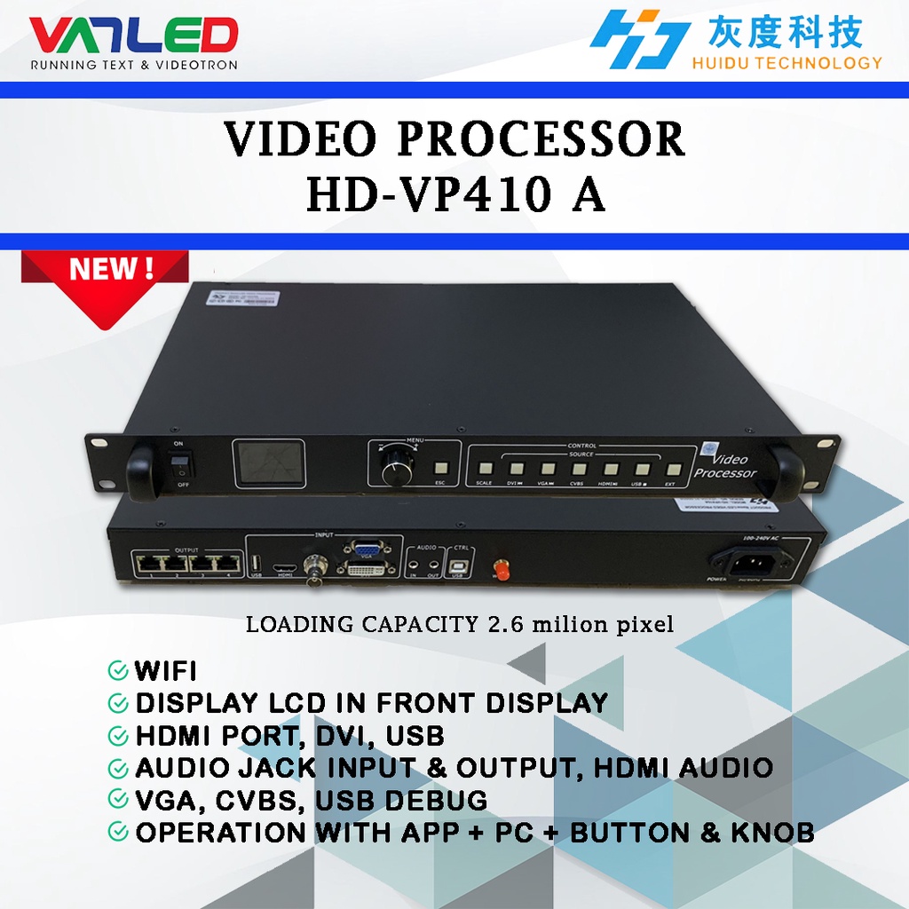 Jual HUIDU HD VP410 SENDING CARD LED VIDEO PROCESSOR U-DISK VIDEO PLAY | Shopee Indonesia