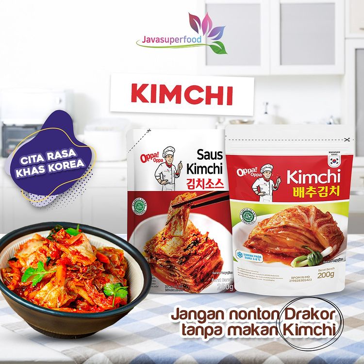 Jual Oppa Kimchi Sawi Korea Fresh 200g HALAL Java Super Food | Shopee ...