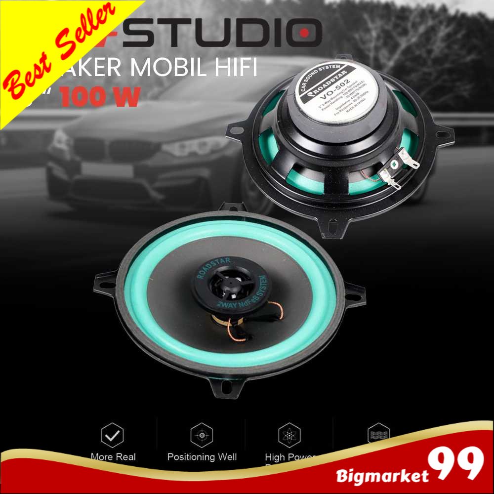 Jual Speaker Mobil HiFi 5 Inch Spiker Salon Mobil 100 W Roadstar 1 PCS ...