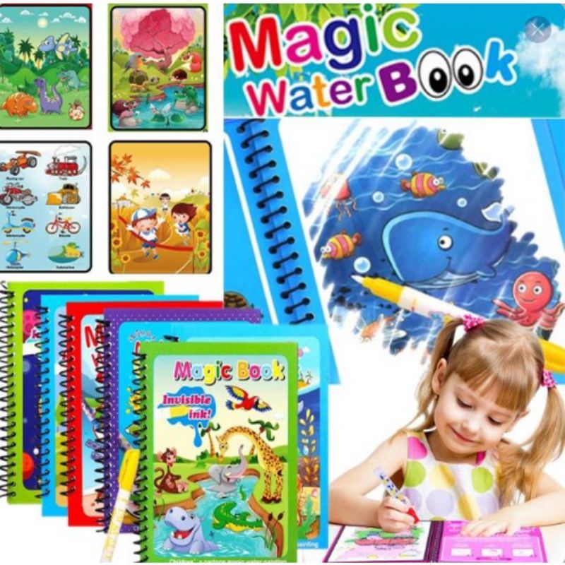 Jual 【CM】Buku Gambar Magic Water Book / Buku Mewarnai / Buku Mewarnai ...