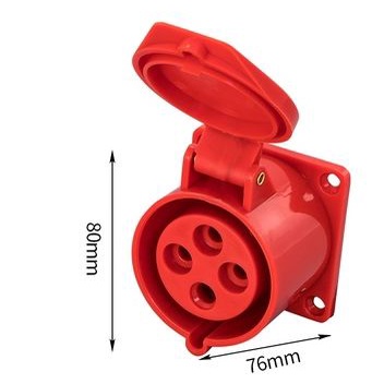 Jual Plug Mounting Female Steker Industri 3 Phase 4 pin 16 Ampere ...