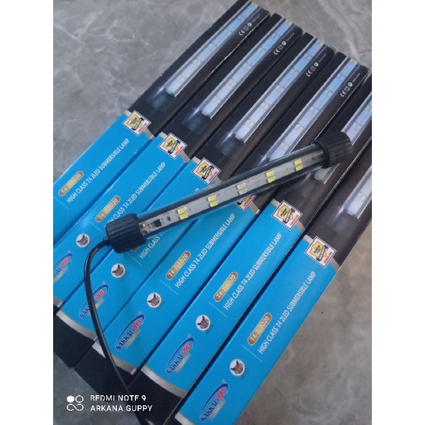 Jual lampu led celup aquarium 30cm sakkai pro putih biru | Shopee Indonesia