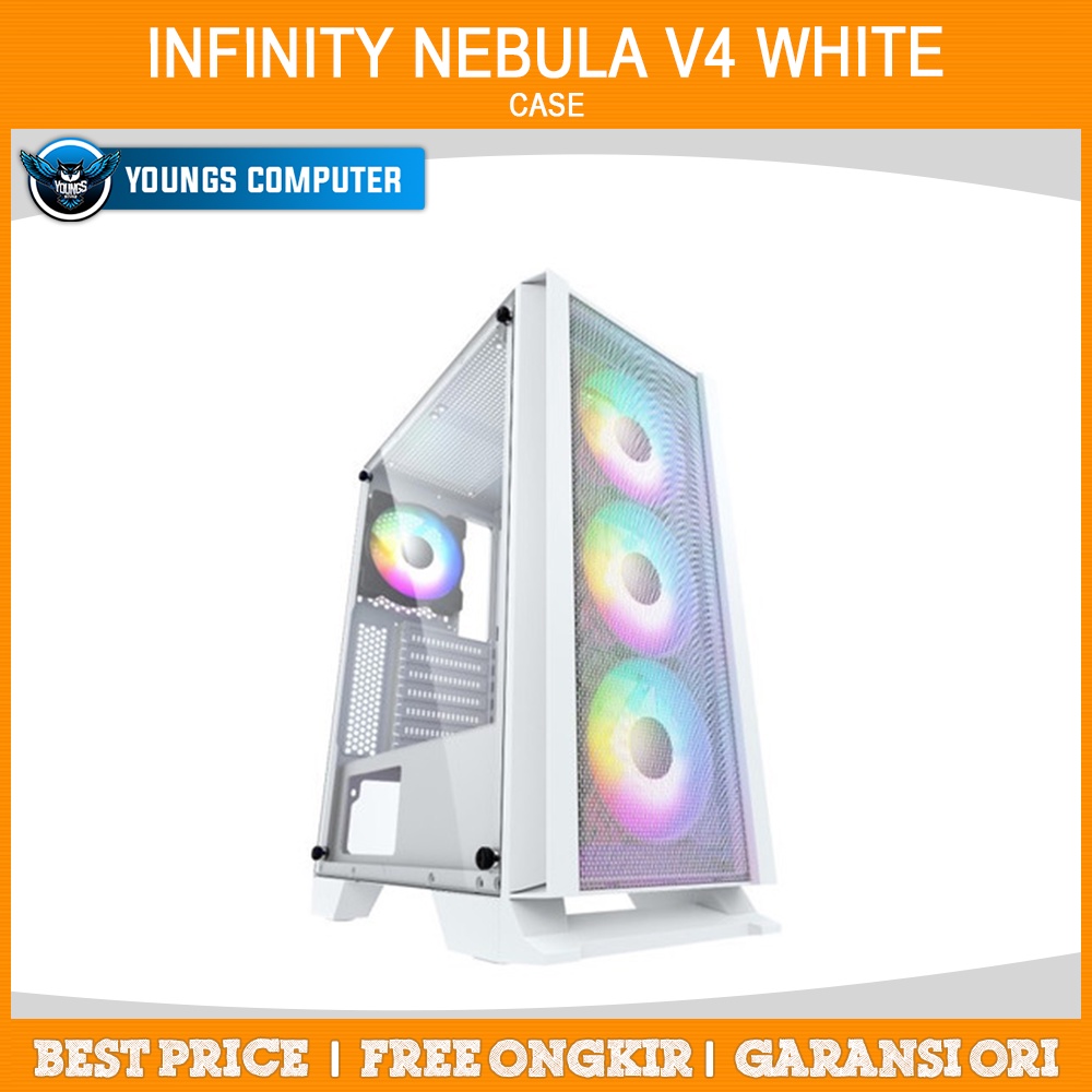 Jual Gaming Case Infinity Nebula V4 White - Tempered Glass - ATX PC ...