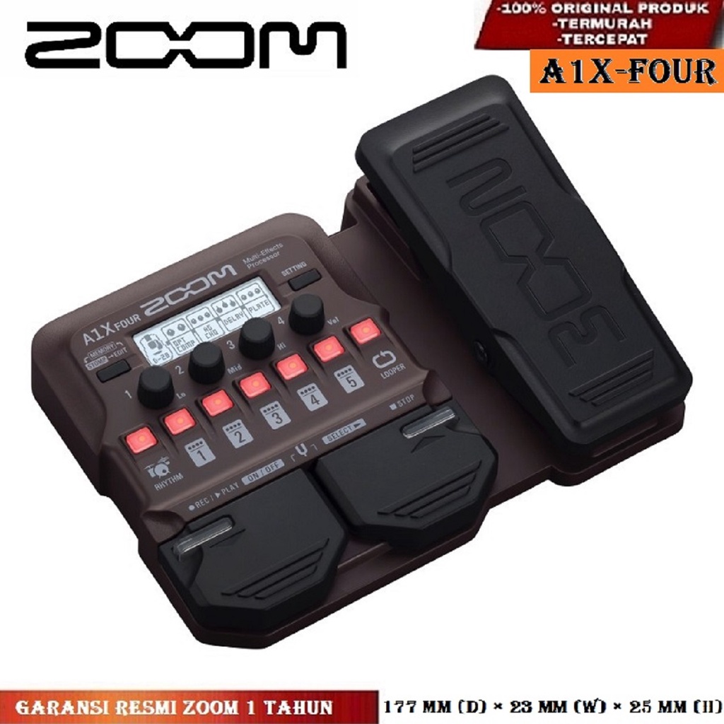 Jual Zoom A1X Four Multi Effect Processor - Efek Digital - Efek Gitar | Shopee Indonesia