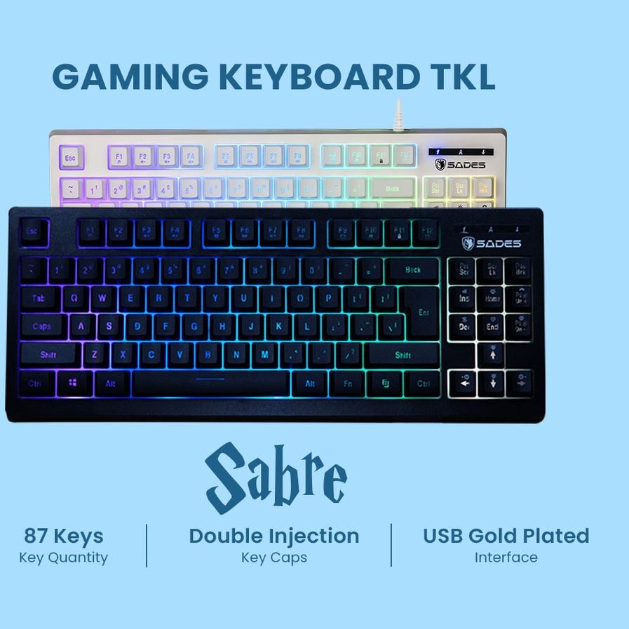 Jual Depan Sades Sabre TKL RGB Gaming Keyboard | Shopee Indonesia