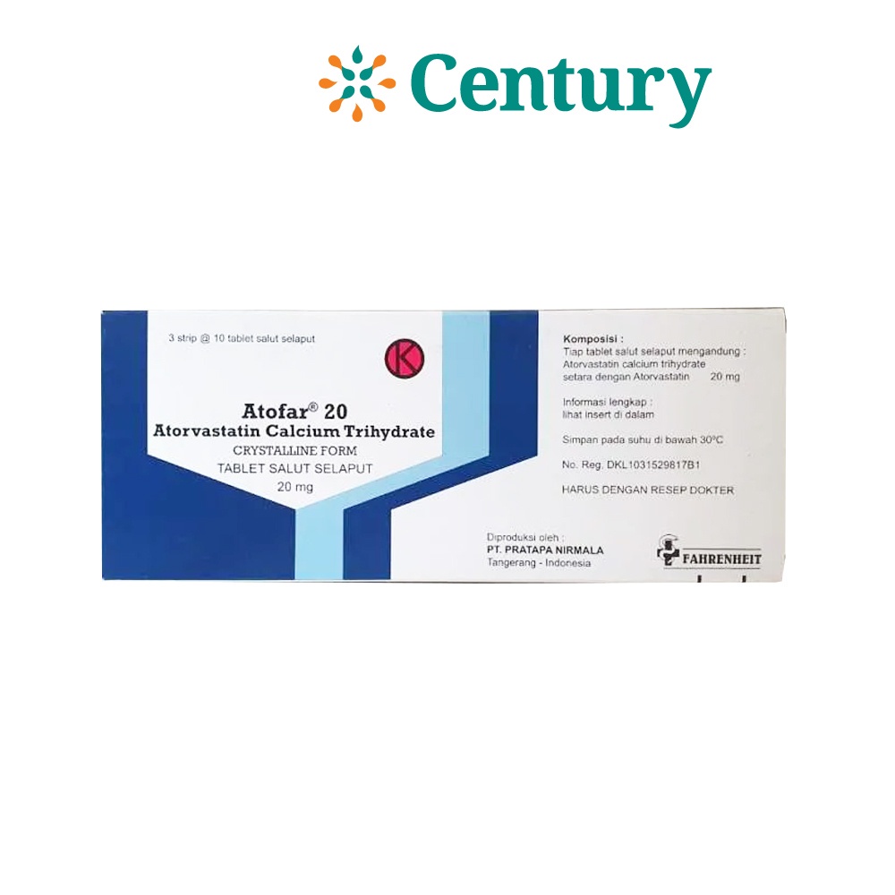 Jual ATOFAR 20 MG STRIP ISI 10 TAB / ATORVASTATIN / KOLESTEROL | Shopee ...