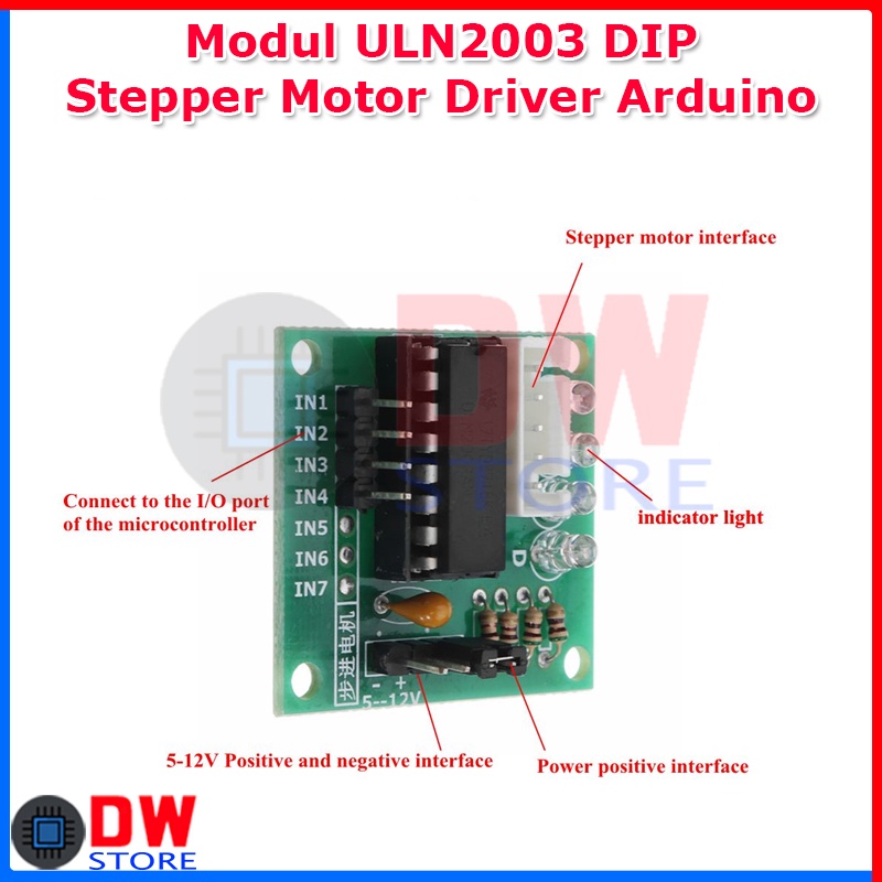 Jual ULN2003 STEPPER MOTOR DRIVER MODULE | Shopee Indonesia