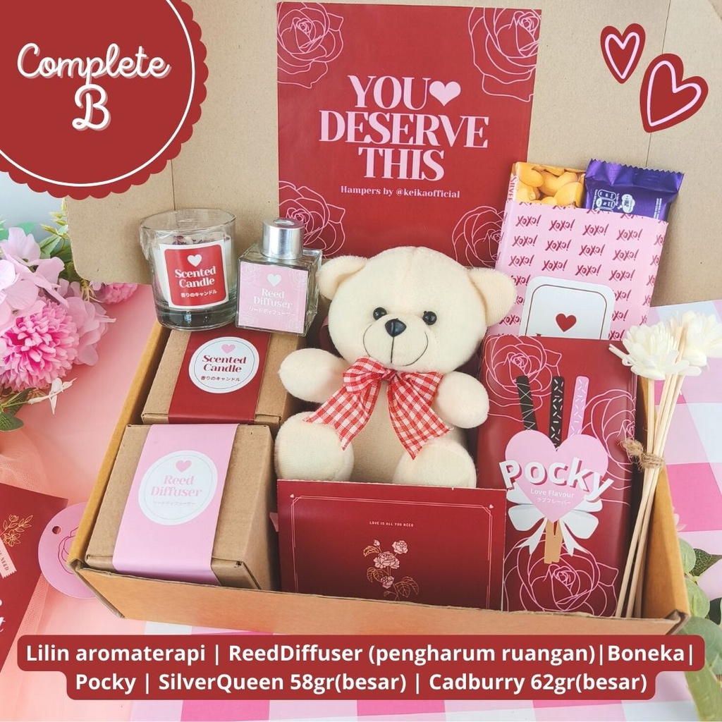 Jual Hampers Valentine kado cewek | Hadiah coklat boneka cewek pacar ...