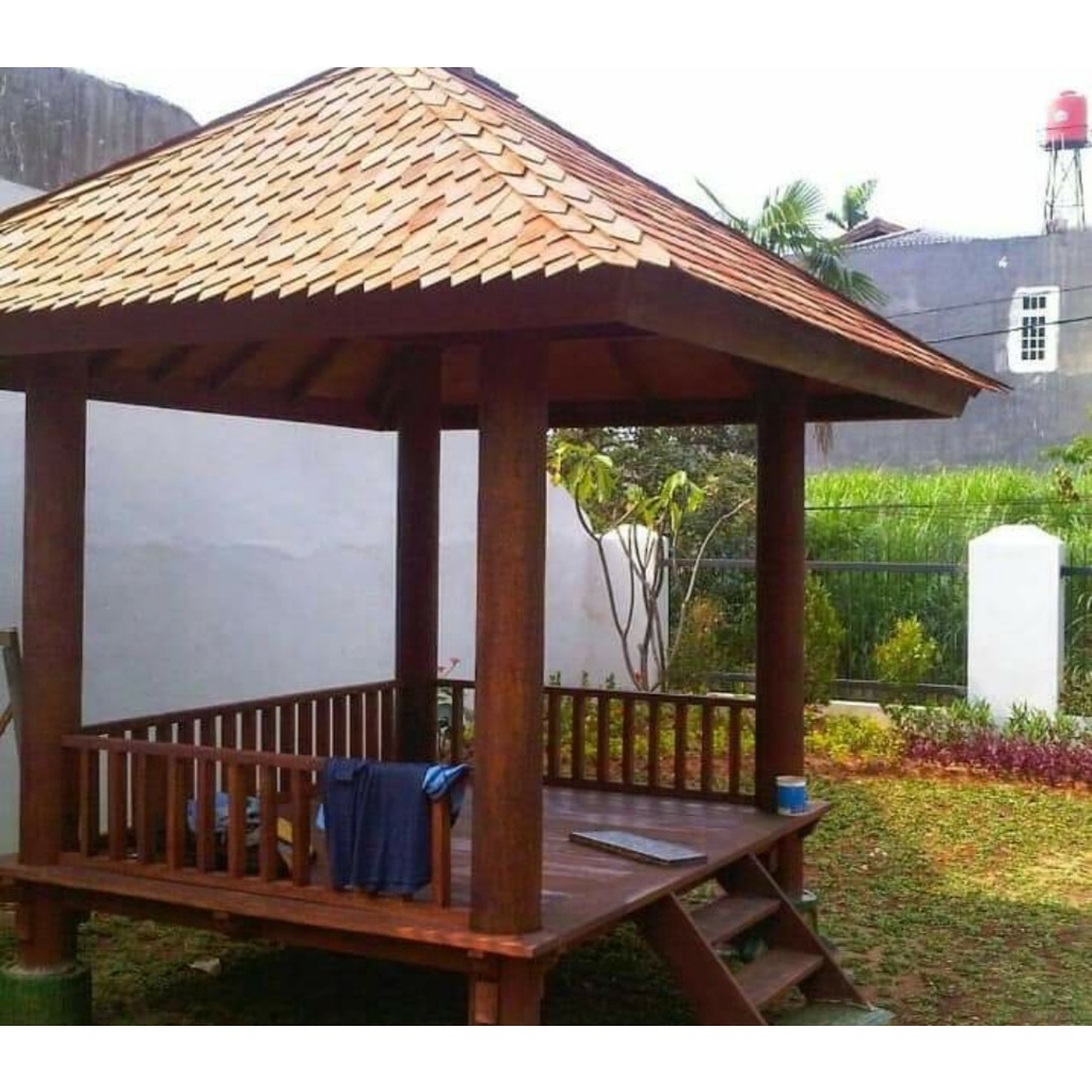 Jual Free Ongkir Plus Pasang Diwilayah Pulau Jawa | Gazebo Kayu Kelapa ...