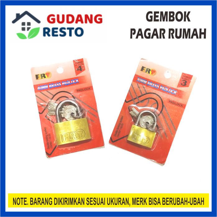 Jual GEMBOK PAGAR KUNING / KUNCI PINTU GEMBOK KANTOR KOPER KUNINGAN ...