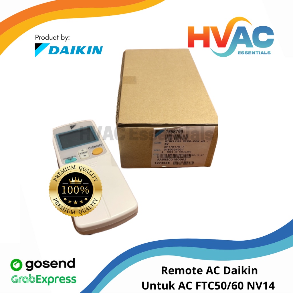 Jual Remote AC DAIKIN FTC50 60 NV14 100% Original DAIKIN | Shopee Indonesia