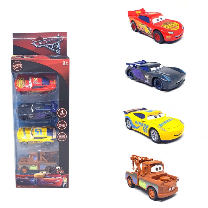 Jual MAINAN DIECAST CARS LIGHTNING MCQUEEN ISI 4PCS | Shopee Indonesia