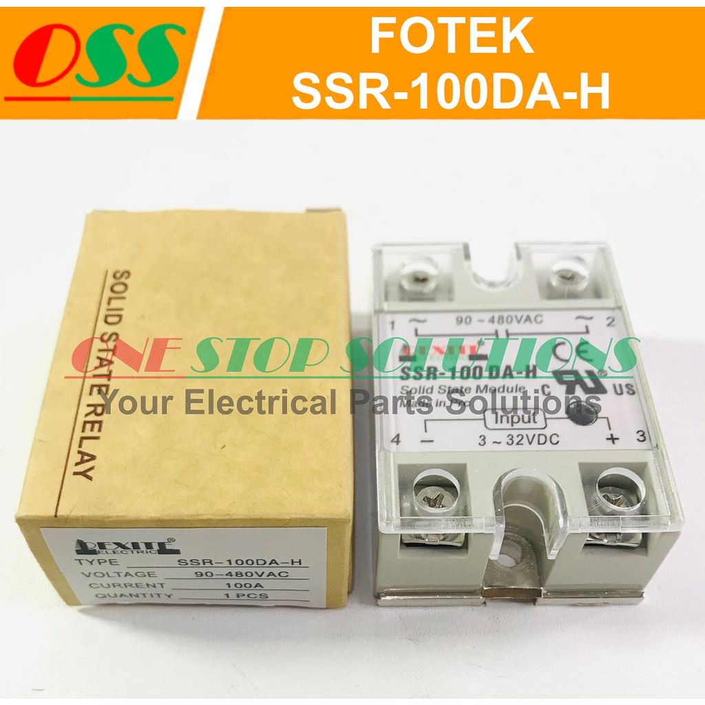 Jual FOTEK SSR-100DA-H / SSR 100DAH Solid State Relay Fotek 100 Amper | Shopee Indonesia