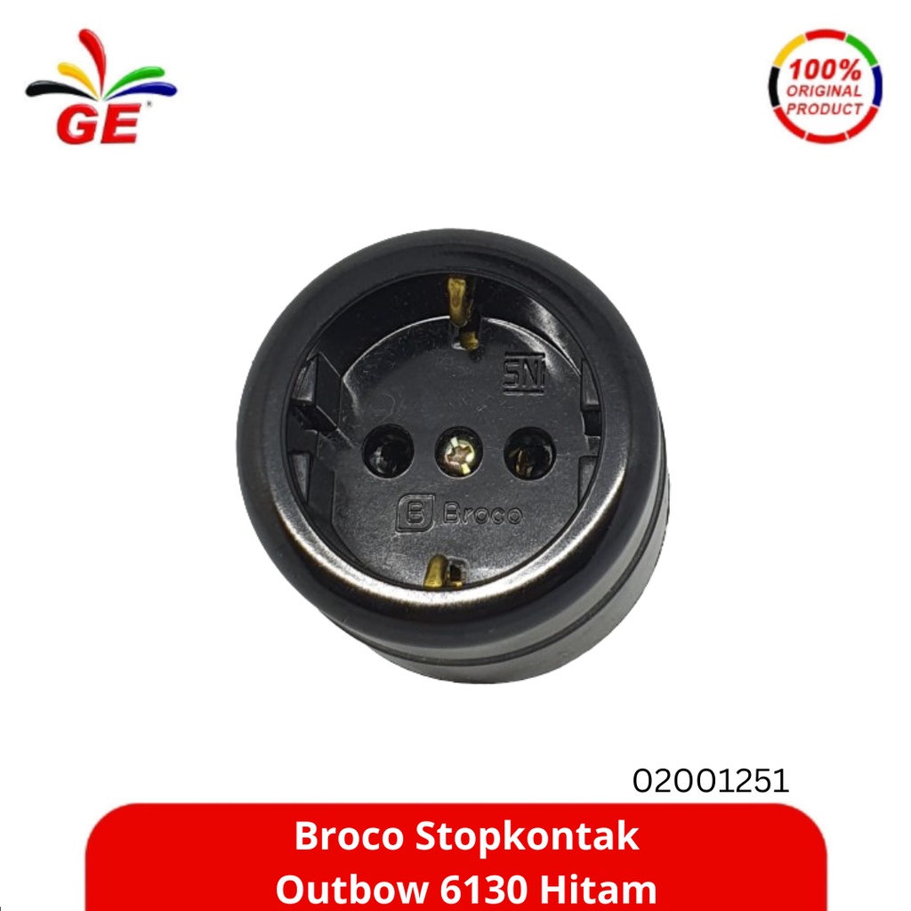 Jual BROCO - Stopkontak Outbow 6130 Hitam 02001251 | Shopee Indonesia