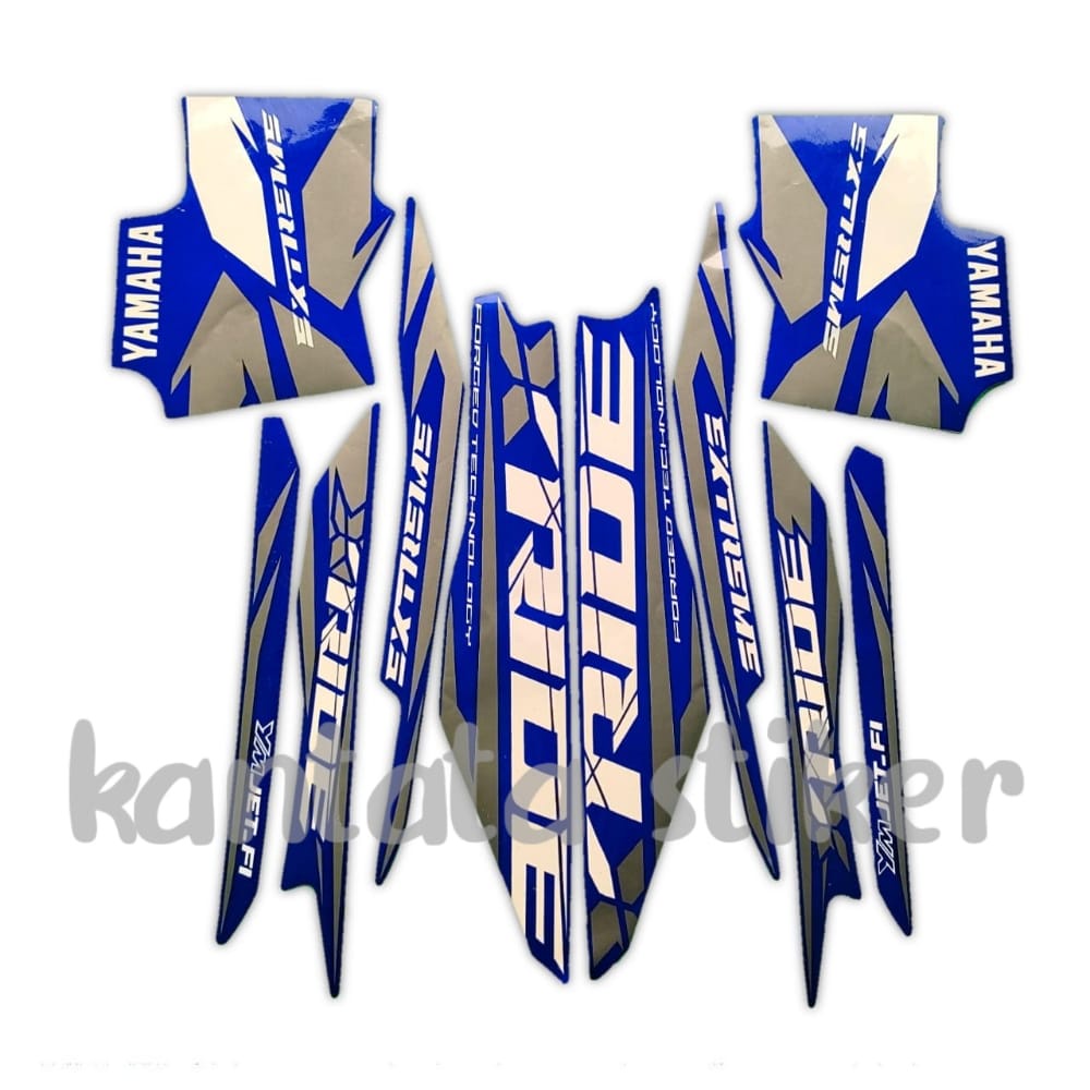 Jual Stiker Striping Lis Body Motor Yamaha X-Ride Extreme 2015 Biru ...
