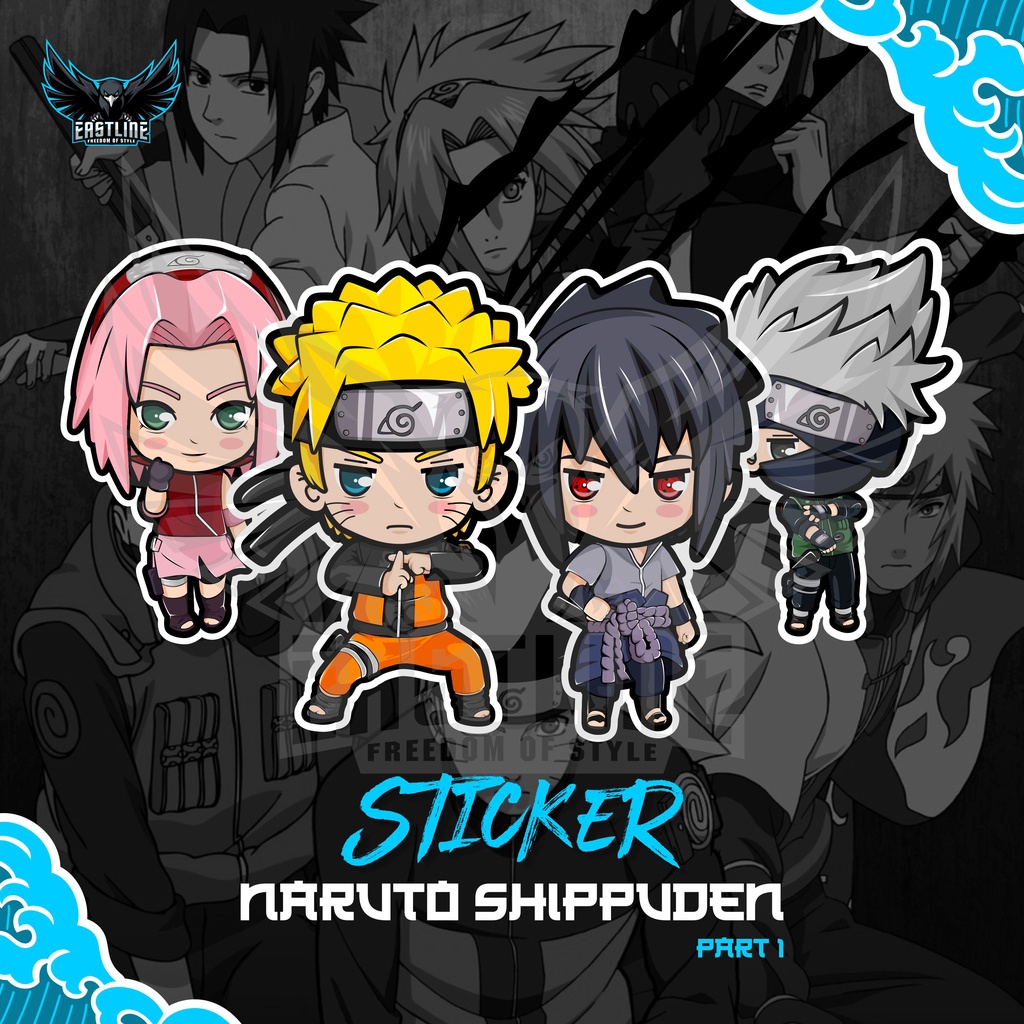 Jual Stiker Anime Karakter Lucu Chibi Naruto Shippuden Bahan Vinyl ...