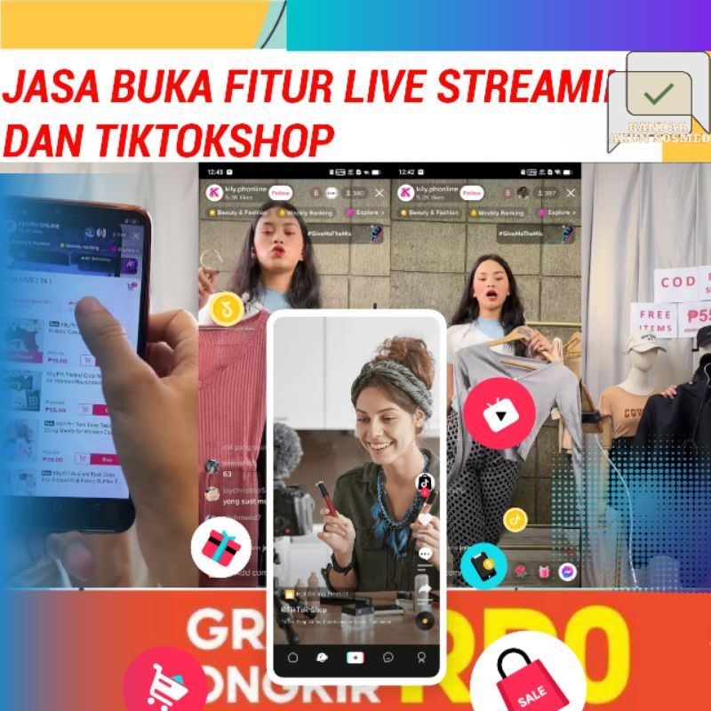 Jual JASA BUKA FITUR LIVE STREAMING DAN TIKTOKSHOP SEGALA JENIS AKUN TIKTOK TANPA MINIMAL ...