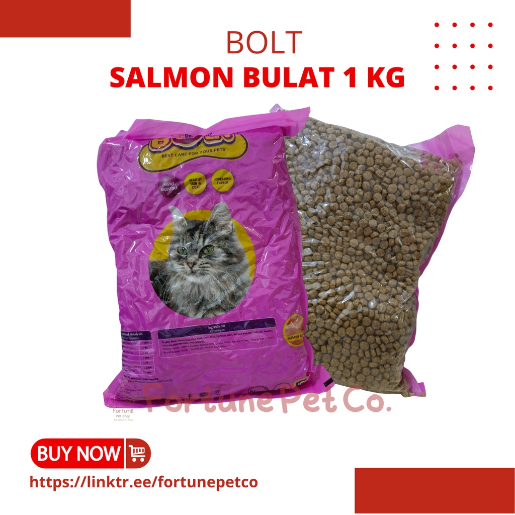 Jual BOLT SALMON Pink - Makanan Kucing BOLT Kiloan Repack - Bolt Salmon ...