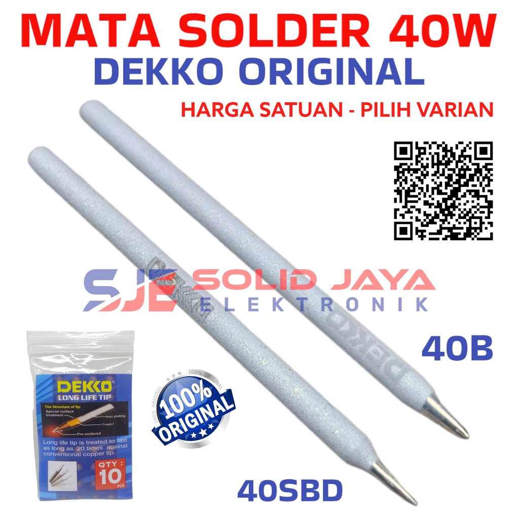 Jual MATA SOLDER DEKKO 40W TIP PAKU SOLDERING TIP DS40N 40B 40SBD DEKO ...