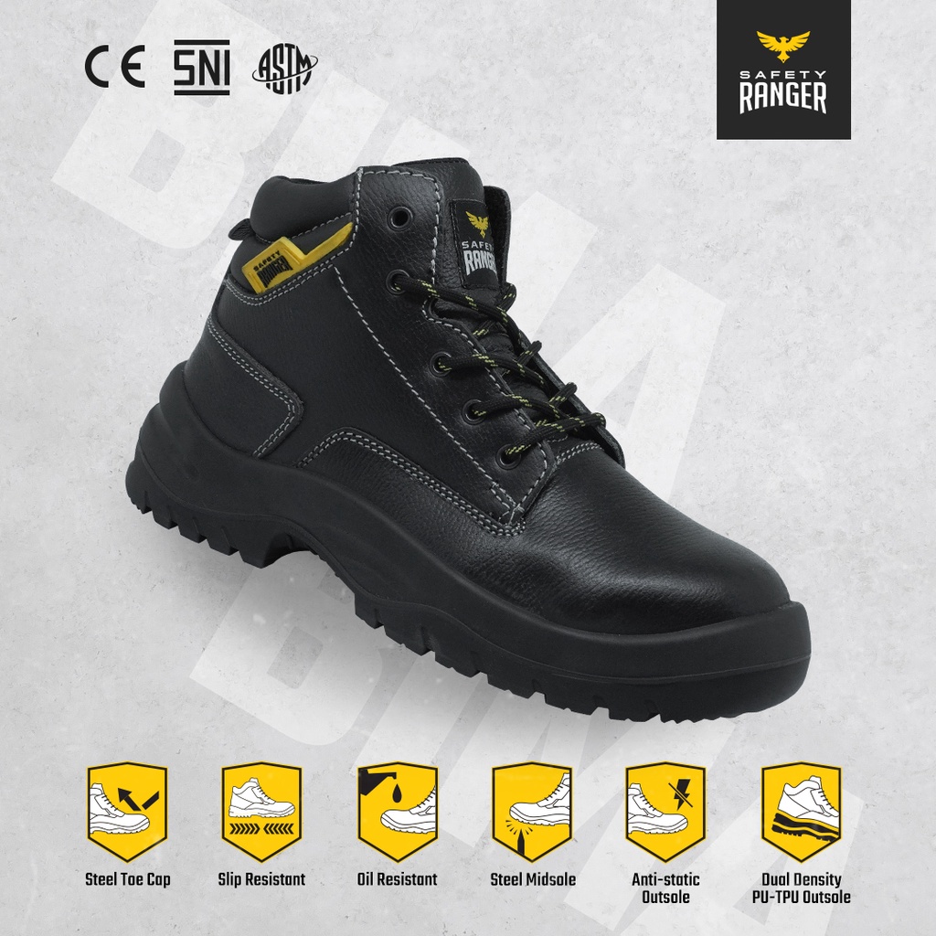 Jual Sepatu Safety Ranger BIMA (SR-06) PU/TPU Safety Shoes | Shopee ...