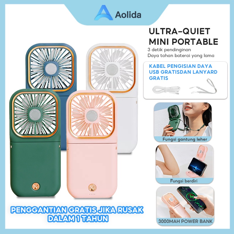 Jual Aolida kipas angin mini 5000mAh Kapasitas Besar Kipas Angin ...