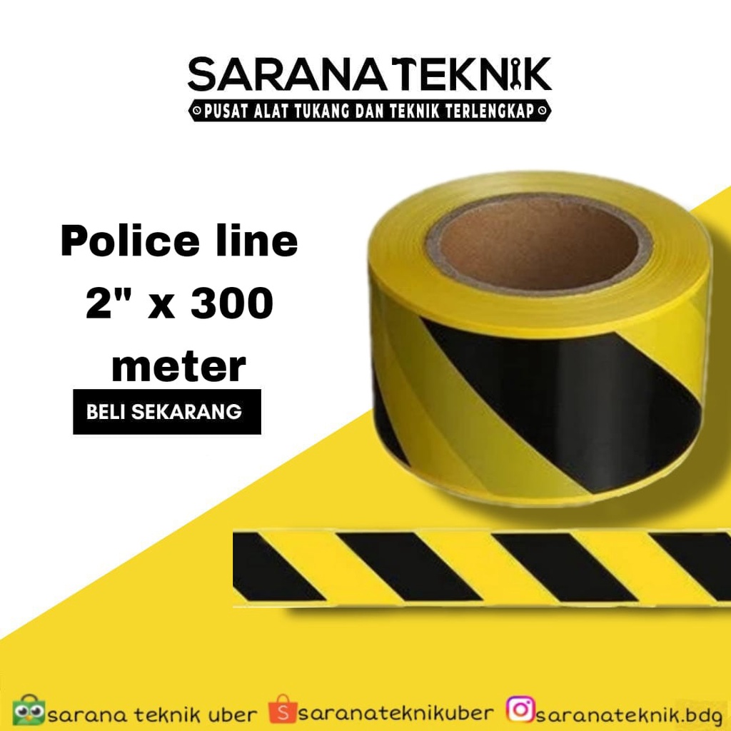 Jual [SARANA TEKNIK] POLICE LINE GARIS POLISI SAFETY LINE 2 Inch X 300 ...