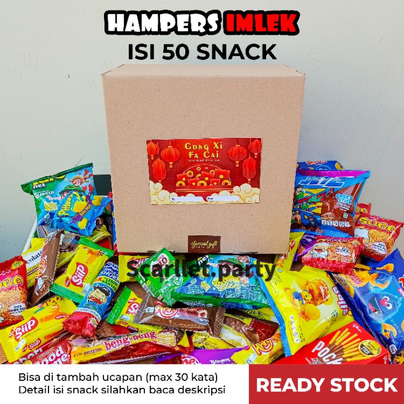 Jual [FREE BOX] PAKET HAMPERS IMLEK ISI 50 SNACK SNACK ISI 50 PCS SNACK ...