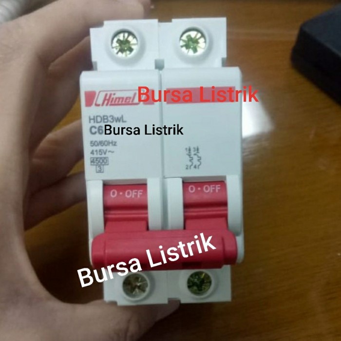 Jual Komponen Listrik Mcb 2 Phase Himel 2P 6A 10A 16A 20A 25A 32A ...