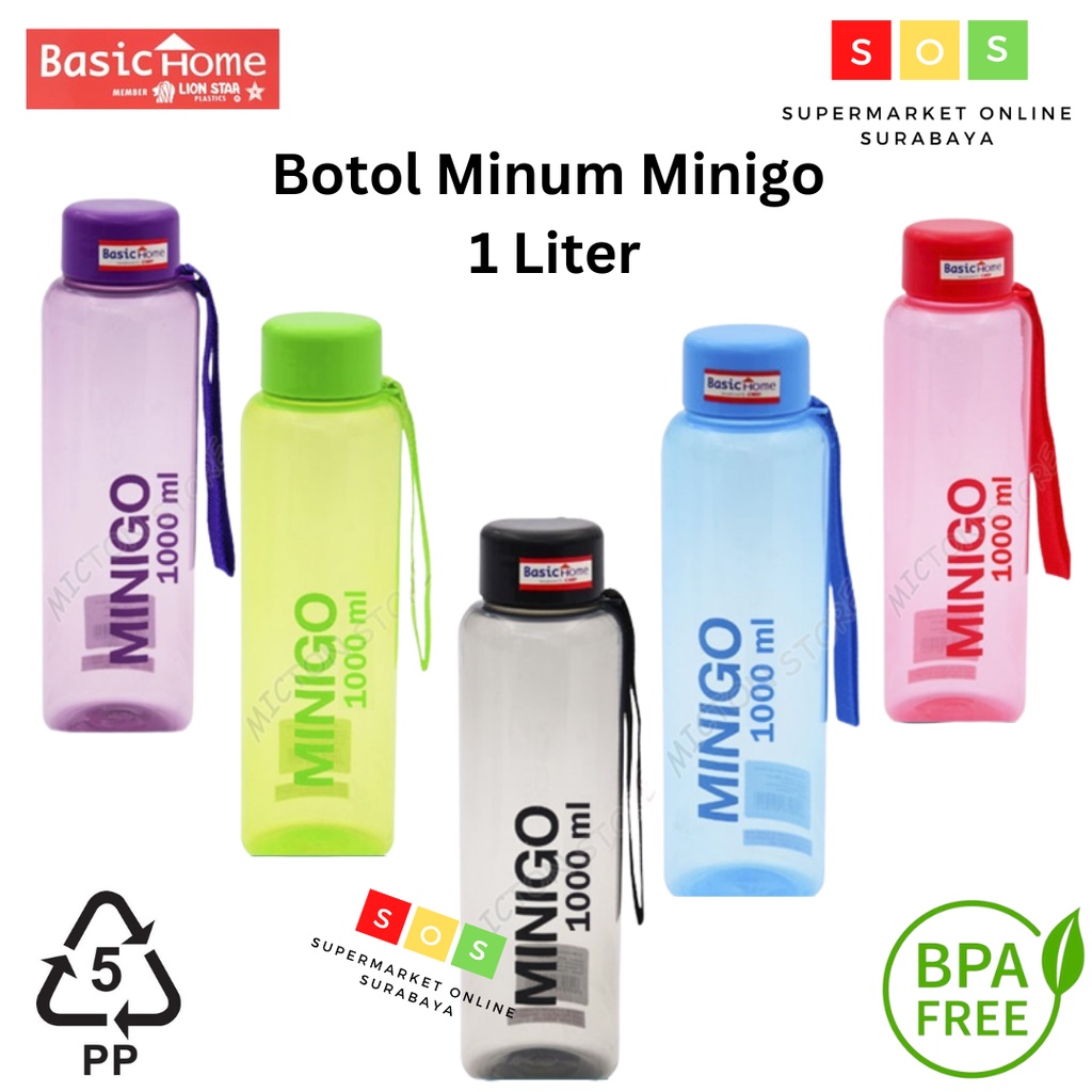 Jual Botol Minum Plastik Anak Sekolah | Botol Kantor Minigo Basic Home ...