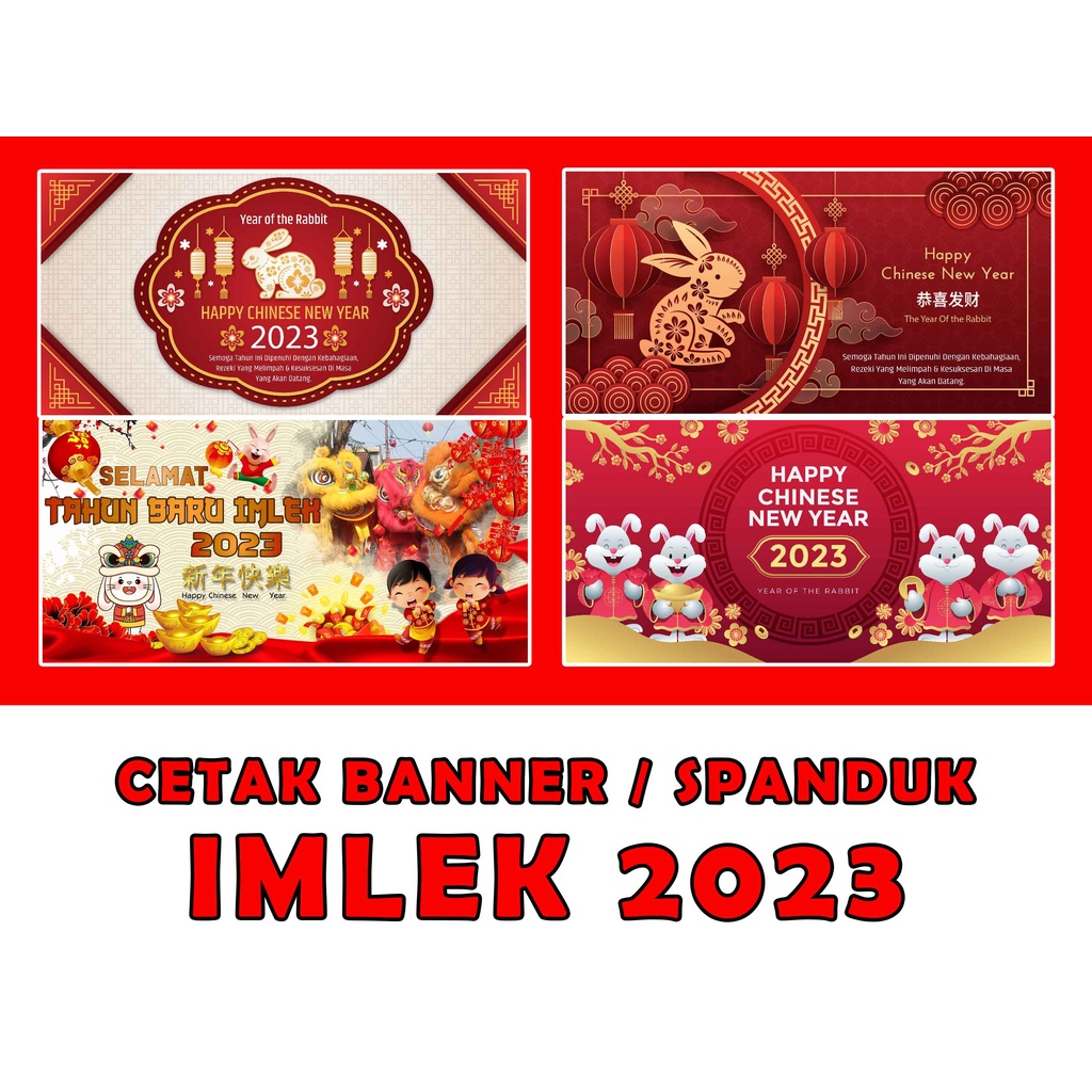 Jual Spanduk Banner Baner Bener Imlek Tahun Baru Cina Happy New year ...