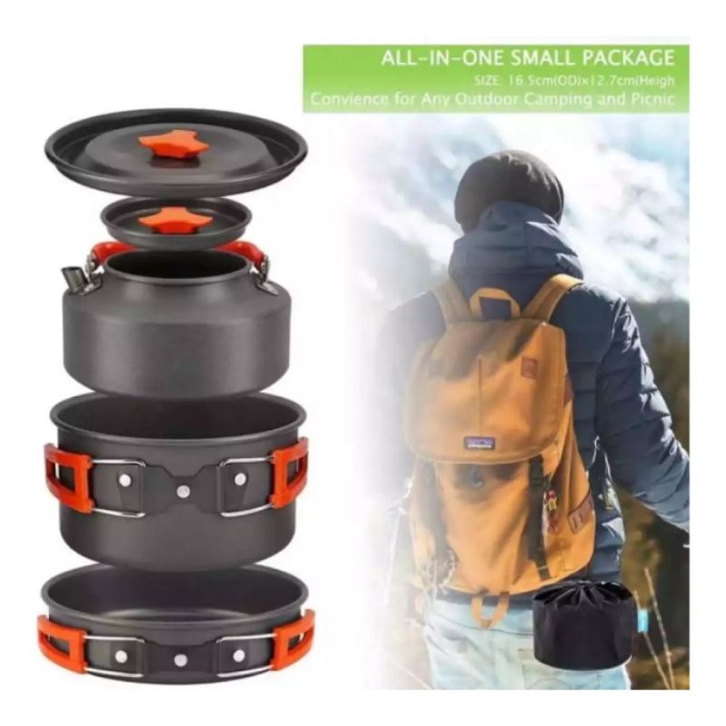 Jual Cooking Set Nesting DS308 plus Teko Ketle Alat Masak Camping ...
