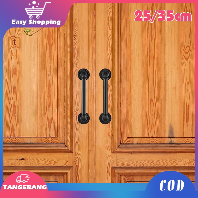 Jual Handle Besi Pintu Industrial 25/35cm Gagang Pintu Besi Industrial ...