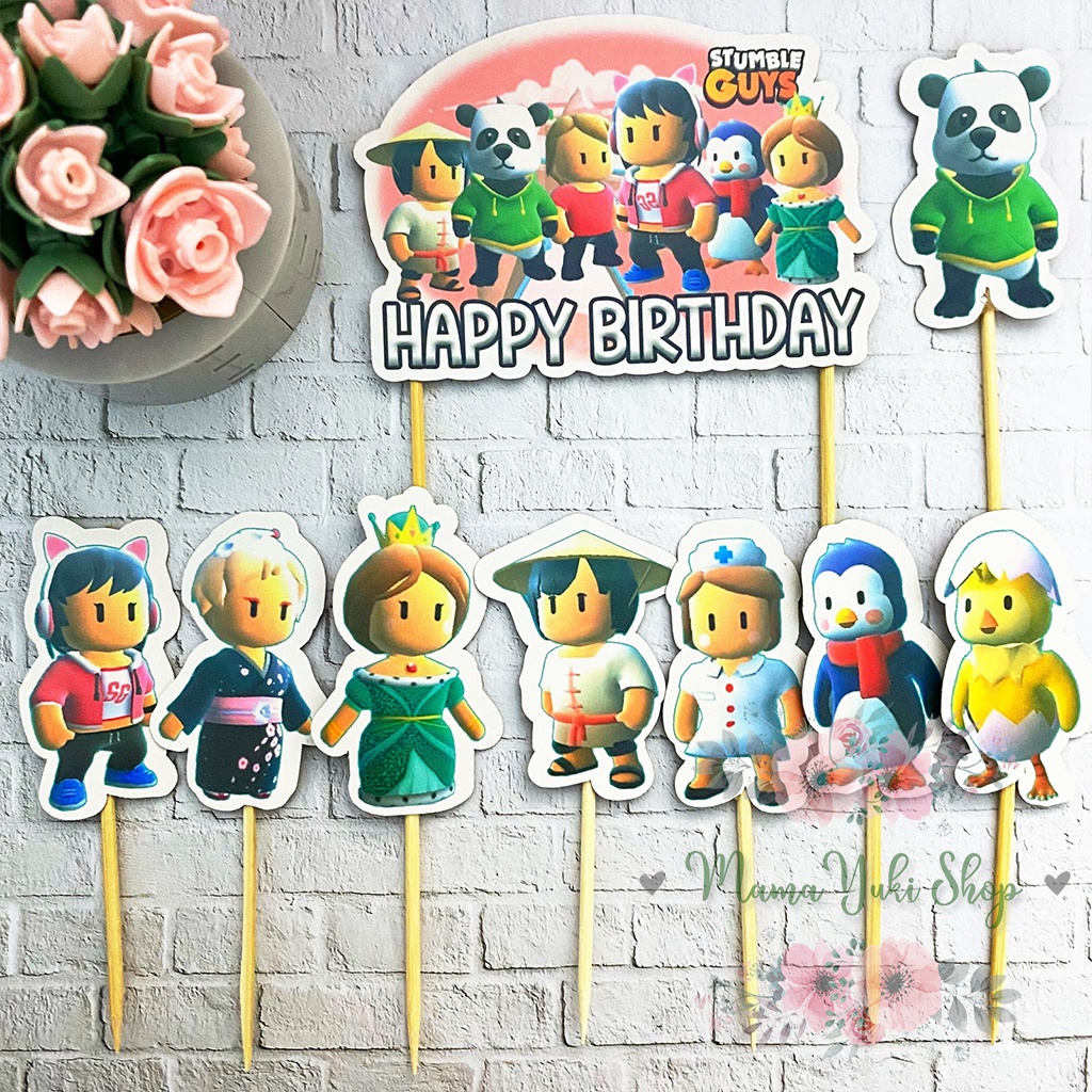Jual Topper Cake Hiasan Kue Ulang Tahun Anak Karakter STUMBLE GUYS GIRL ...