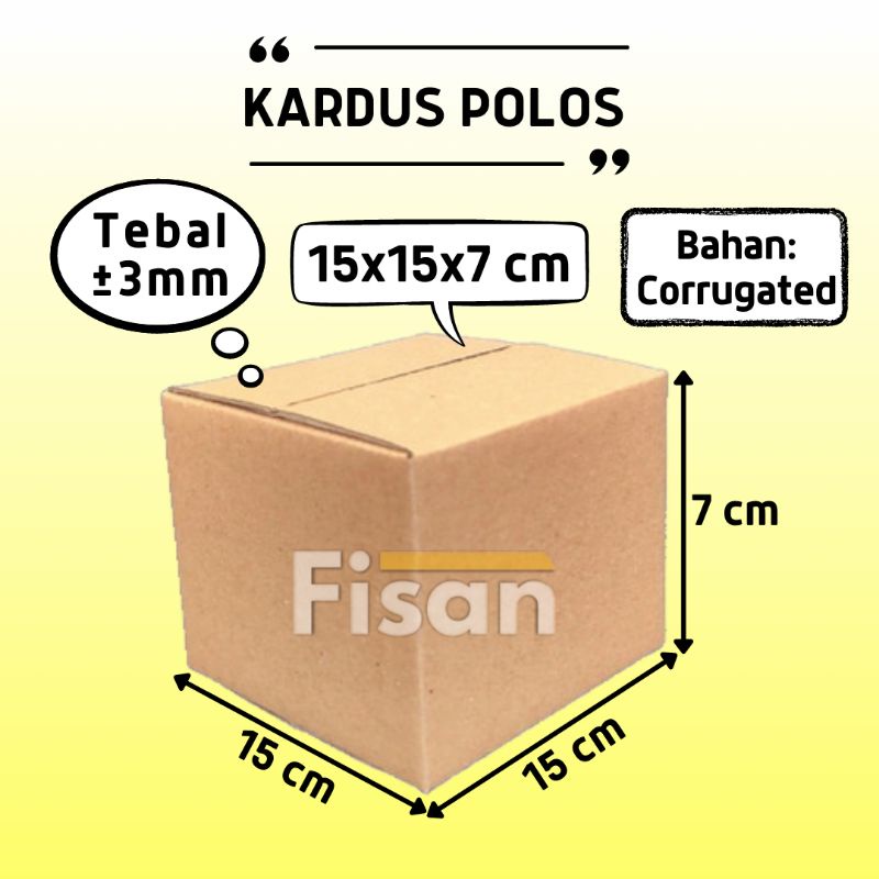 Jual Kardus Packing / Dus Packing / Kardus Polos / Dus Polos 15x15x7 cm ...
