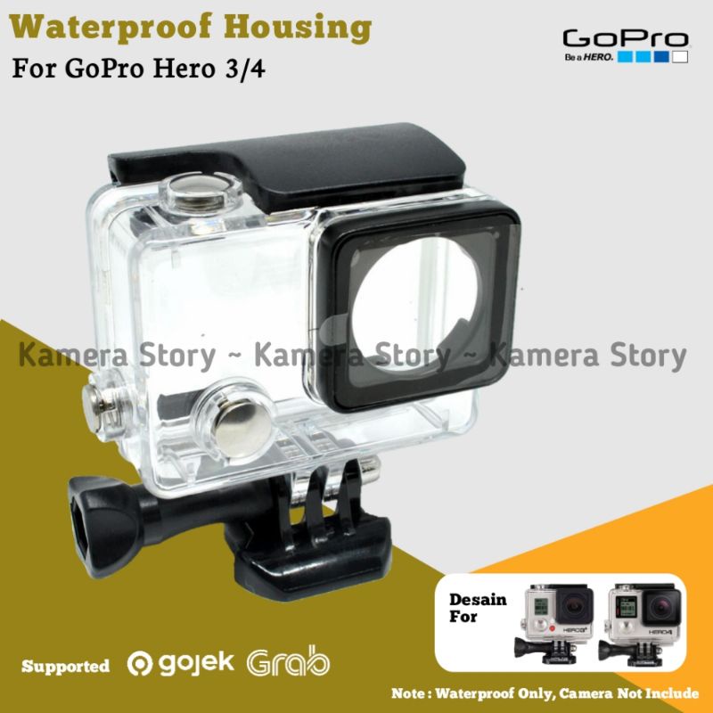 Jual Waterproof Housing Case For GoPro Hero 4 Silver - Underwater Casing Anti Air Gopro 4 Black ...