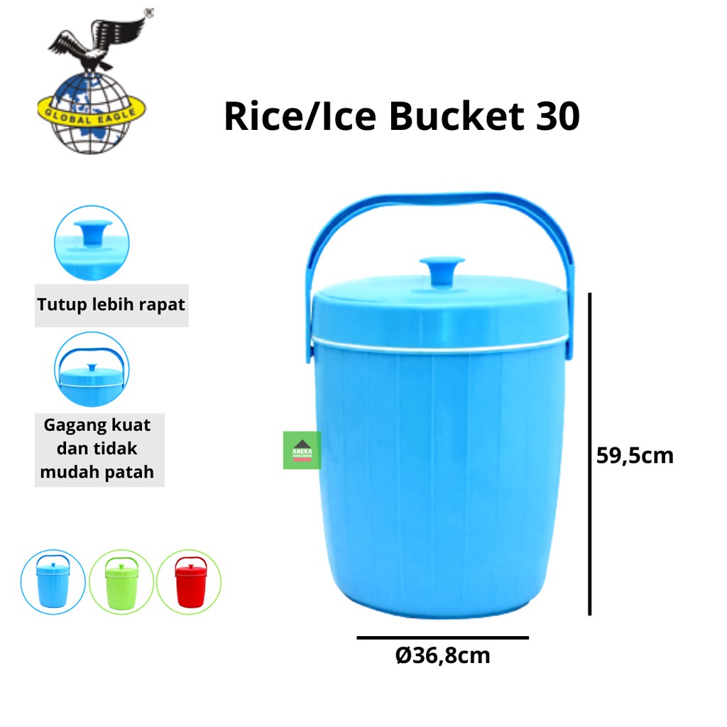 Jual Global Eagle Rice Ice Bucket Termos Nasi Es 30 RIBR30 | Shopee ...